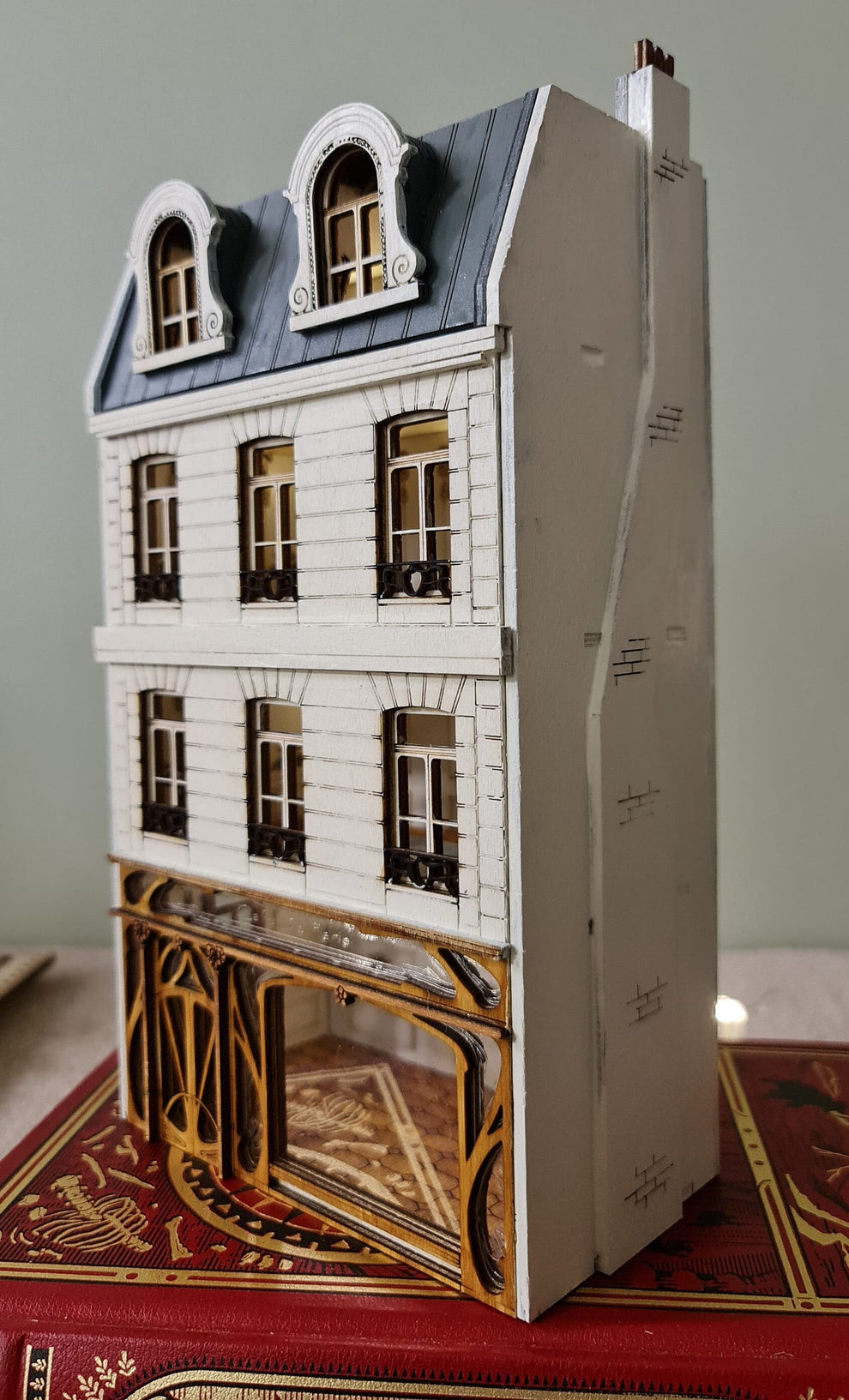 DOLLHOUSE , Miniature kit model "Cafe De Paris" - Miniature kit -1:48t ...